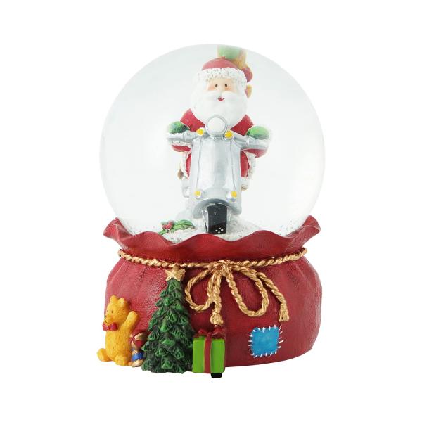 商品名: スノードーム グリッター ウォーターグローブ ミュージカル スノードーム デコレーション 「We Wish You a Merry Christmas」 オートバイ Snow Globes Glitter Water Globe ...