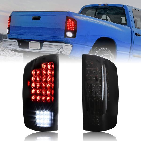 商品名:  KEWISAUTO LED Tail Lights for Dodge RAM 1500 02-06/2500 3500 03-06, New Upgrade Black LED Taillights Rear Brake St...