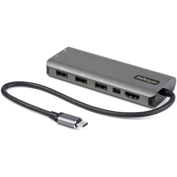 商品名: StarTech.com USB Type-Cマルチ変換アダプター/USB-C - 4K60Hz HDMI または Mini DisplayPort/100W Power Deliveryパススルー対応/10Gbps USBポート...