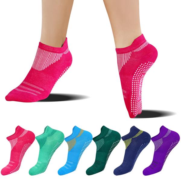 商品名: FUNDENCY Non Slip Yoga Socks for Women 6 Pairs, Anti-Skid Socks for Pilates Bikram Fitness Socks with Grips FUNDENC...