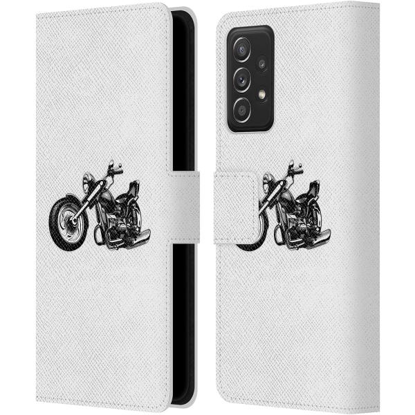 商品名Head Case Designs Officially Licensed Haroulita Motorcycle Black and White 3 Leather Book Wallet Case Cover Compatibl...