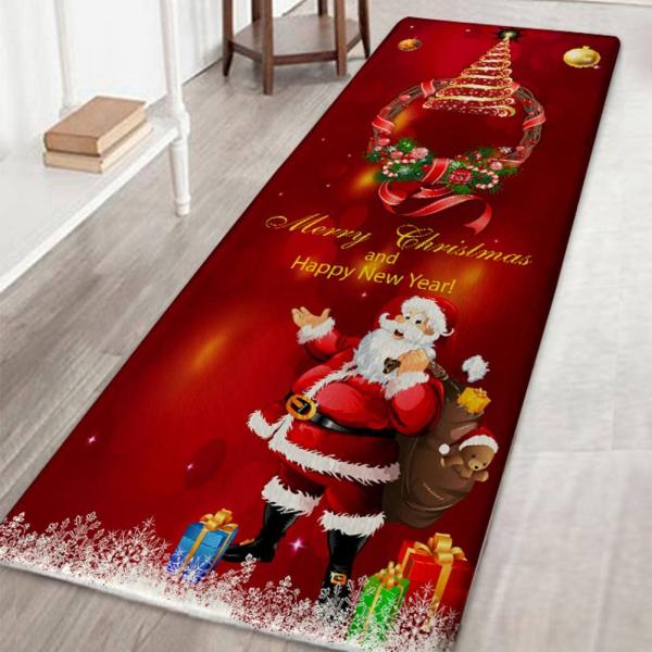 商品名:  Christmas Santa Area Rugs Christmas Area Rug Runner Non-Slip Holiday Carpet Low Pile Floor Mat Runner Entrance Doo...