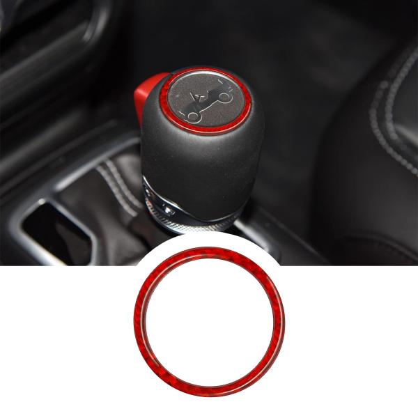 商品名:  RUIANTE Compatible with Carbon Fiber Gear Shifter Decoration Ring Sticker Interior Accessories for Jeep Wrangler J...