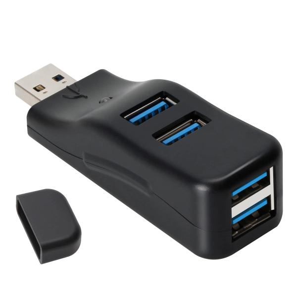 商品名: VCOM USB 3.0ハブ 4ポート スプリッター LED付き [ USB3.0*4ポート]コンボハブ 超小型 バスパワー ミニUSBポート 増設usbアダプター高速データ転送 軽量 携帯便利 直挿し 機能主義 コンパクト Ma...
