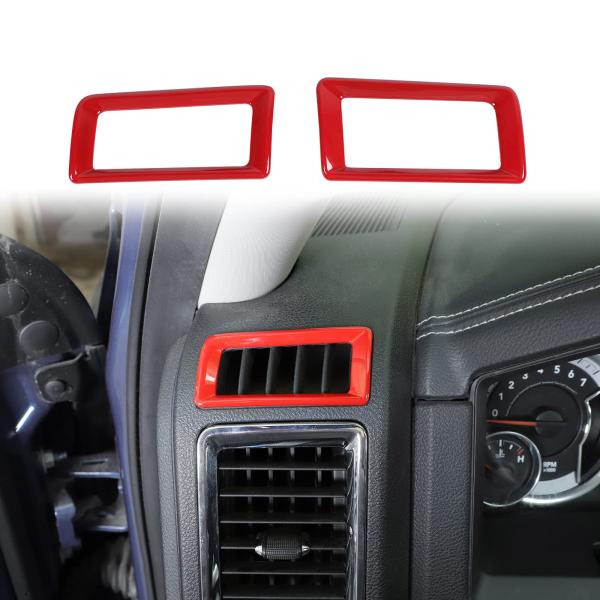 商品名:  JeCar 2PCS Car Dashboard Side AC Air Outlet Vent Cover Trim for Dodge Ram 2010-2017 (Red)ブランド: JeCar高さ: 11cm横幅: 11...