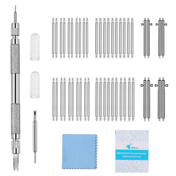 商品名: 【JOREST】腕時計バネ棒外し工具，腕時計 ベルト交換 工具，取扱説明書，24個（20-22mm）バネ棒 + 8個（20-22mm）クイックリリーススプリングバー JOREST Watch Spring Bar Tool, Wa...