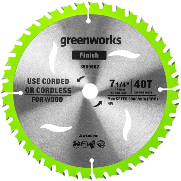 商品名:  Greenworks 24V 7-1/4 " 40T Circular Saw Bladesブランド: Greenworks商品サイズ: Circular Saw Blade高さ: 25cm横幅: 23cm奥行: 1cm重量: ...