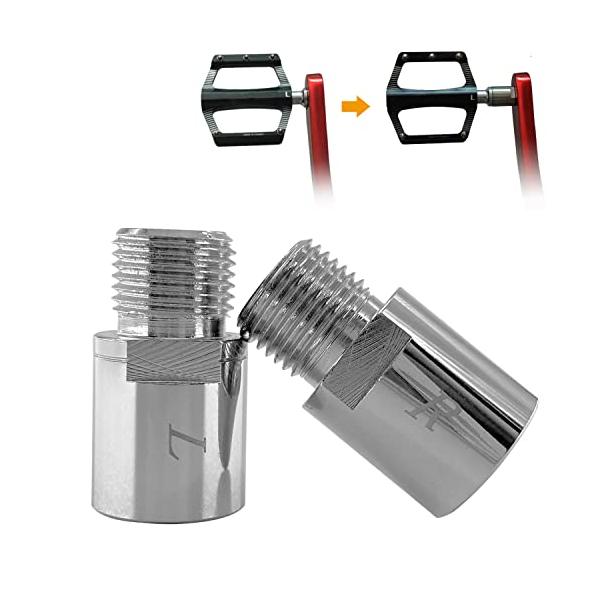 商品名: FIPASEN バイクペダルエクステンダー クロムモリブデンスチール 自転車ペダルエクステンダー 拡張ペダルスペーサー 9/16インチのねじ付きペダルに対応 バイク SPD MT MTB BMX ロードストリートバイク 拡張20m...