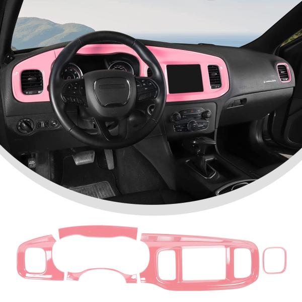 商品名:  Hoolcar Interior 8.4 Inch Screen Center Console Dashboard Trim for 2015-2020 Dodge Charger, Pinkブランド: Hoolcar高さ: 4...