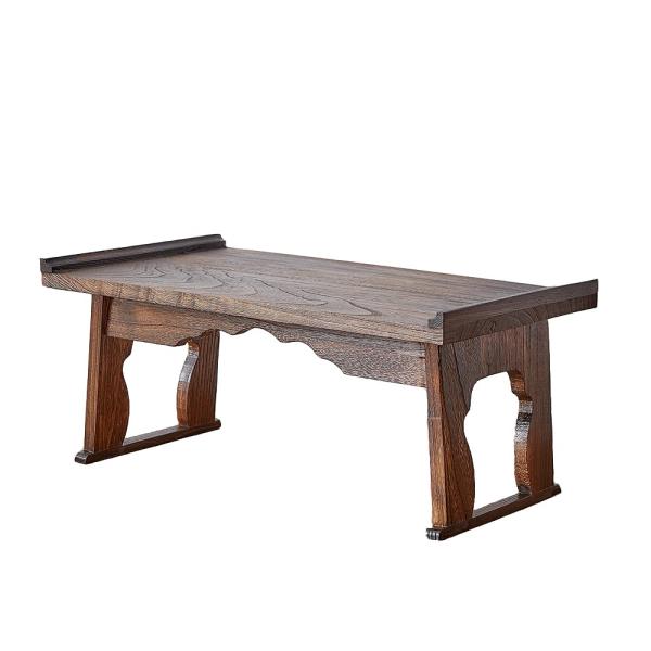 商品名: SINOBEST ベッドラップトップデスク 折りたたみ式脚付き ベッドサービングトレイテーブル 日本スタイルの床テーブル 紅茶&amp;コーヒー用 アンティーク瞑想祭壇テーブル ベイウィンドウ木製テーブル(19.7インチx11.8...