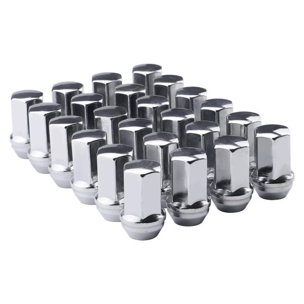 商品名: 24個 14x1.5 ピッチ スタッド ホイール ラグナット 高さ1.8インチ OEM ファクトリースタイル ドングリシート ラグナット クロム仕上げ 7/8インチ 六角 60度円錐シート 24 PCS 14x1.5 Pitch ...