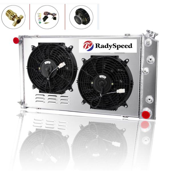 商品名: RadySpeed 3列ラジエーター+シュラウドファン シボレーカプリス 1971-1990/ Chevelle/GM 1966-1980、交換用ラジエーター、アルミニウムラジエーター、ラジアドアー用 RadySpeed 3 Ro...