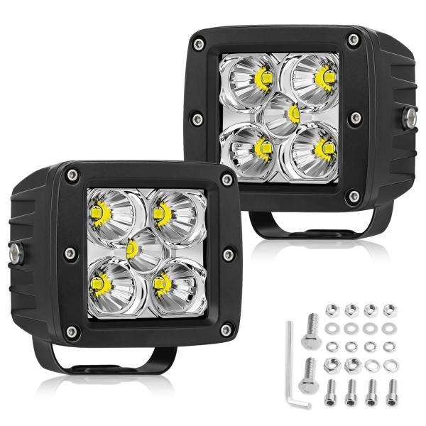 商品名:  Rfroad Lighting LED Pods, 2pcs 3" 100W Super Bright LED Driving Lights LED Cube Lights Spot Square Work Lights for...