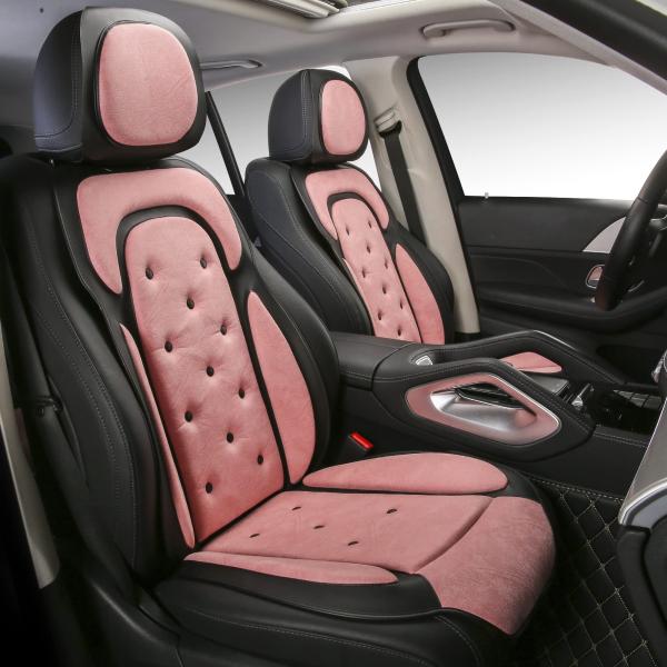 商品名: NS YOLO フェイクレザー カーシートカバー フルセット ユニバーサルフィット 車 SUV ピックアップトラック 自動車内装アクセサリー (フルセット ピンク) NS YOLO Faux Leather Car Seat Co...