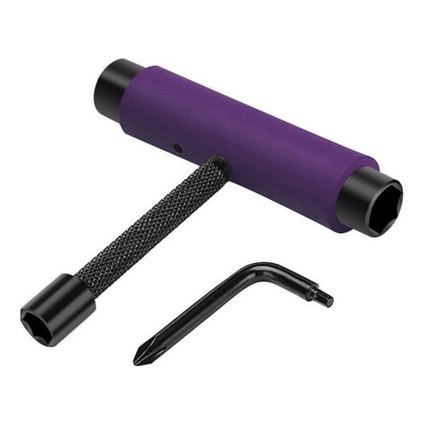 商品名: Keecaan オールインワン スケートツール Tスケートボードツール 六角レンチ クロスドライバーヘッド 多機能ポータブルスケートボードTツール パープル Keecaan All-in-One Skate Tools, T Sk...