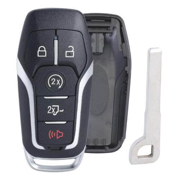商品名: Keymall リモートキーフォブケース シェルカバー Ford F150/F250 2015 2016 2017(FCC ID:M3N-A2C31243300 P/N:164-R8117)5ボタン キーシェル Keymall R...