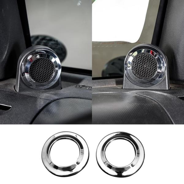 商品名:  RT-TCZ A Pillar Speaker Trim Cover Interior Decoration Accessories for 2007-2014 Jeep Wrangler JK JKU (Chrome)ブランド...