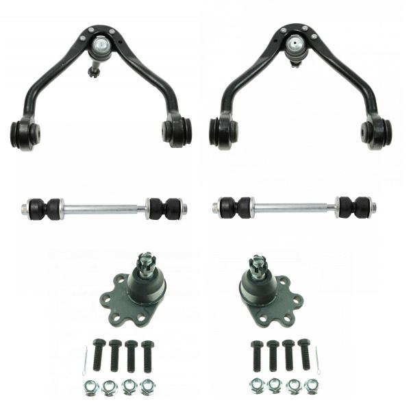 商品名: TRQ 6ピース サスペンションキット アッパーコントロールアームアセンブリ 下部ボールジョイント スウェイバーエンドリンク Chevy GMC K2500 K3500用 TRQ 6 Piece Suspension Kit Up...