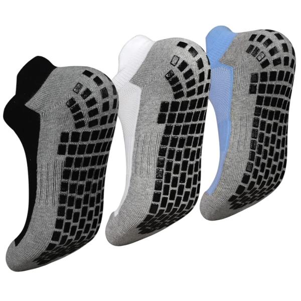 商品名:  ELUTONG Men Non Slip Anti-Skid Socks 3 Pairs Tile Wood Floors Sticky Grips Ankle Socks for Yoga Pilates Workout Ho...
