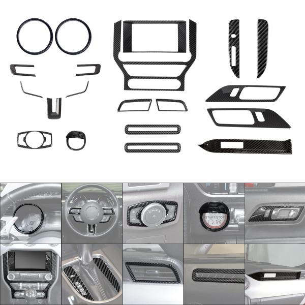 商品名:  RT-TCZ 20 PCS Dashboard Steering Wheel Center Console Multimedia Trim Cover Kit Interior Decoration Accessories fo...