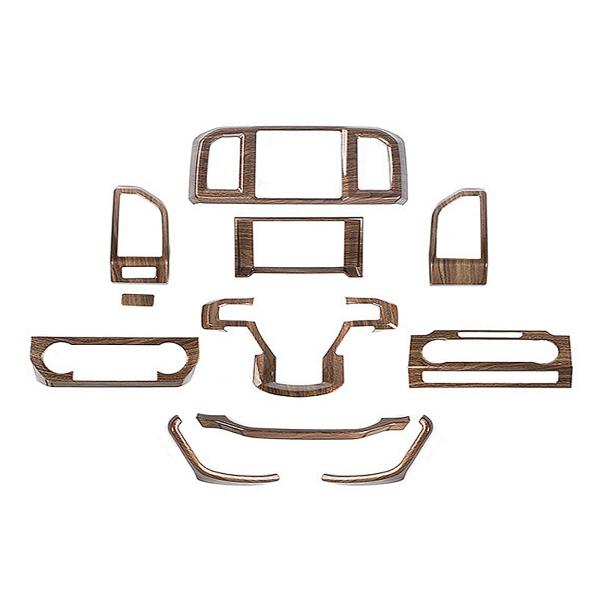 商品名:  Hoolcar Interior Center Console Dashboard Navigation Trim Cover Kit ABS Accessories for 2015-2020 Ford F150, Wood ...