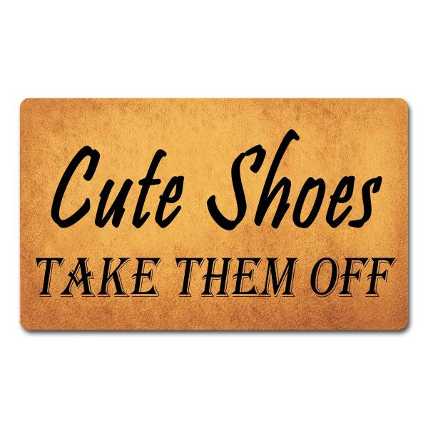 商品名:  Funny Welcome Entry Mat with Rubber Back (30 x 18 inch)Cute Shoes Take Them Off Door Mat Funny Doormat for Entranc...