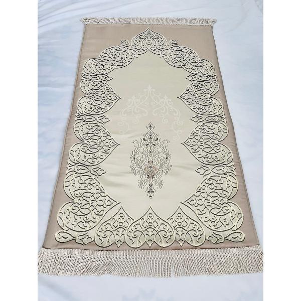 商品名: イスラム教徒の祈り用ラグ | 特別なデザインの祈り用ラグ | 豪華 スポンジ&amp;裏地付き祈りマット I Sajjada | プレミアムイスラム祈りマット | Janamaz | イスラム教徒の男性と女性への素晴らしいラマダン...