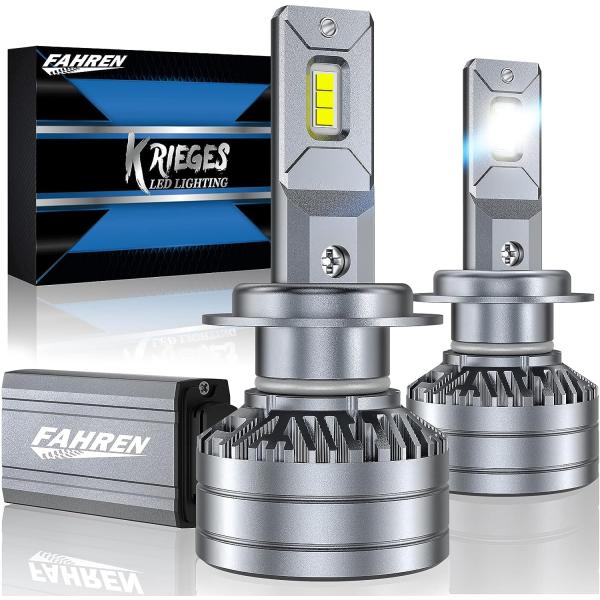 商品名Krieges Fahren H7 LED ヘッドライト電球 120W 20000LM 600%明るい LED ヘッドライト 変換キット 6500K クールホワイト IP68 防水 ハロゲン電球 交換用Krieges Fahren H...