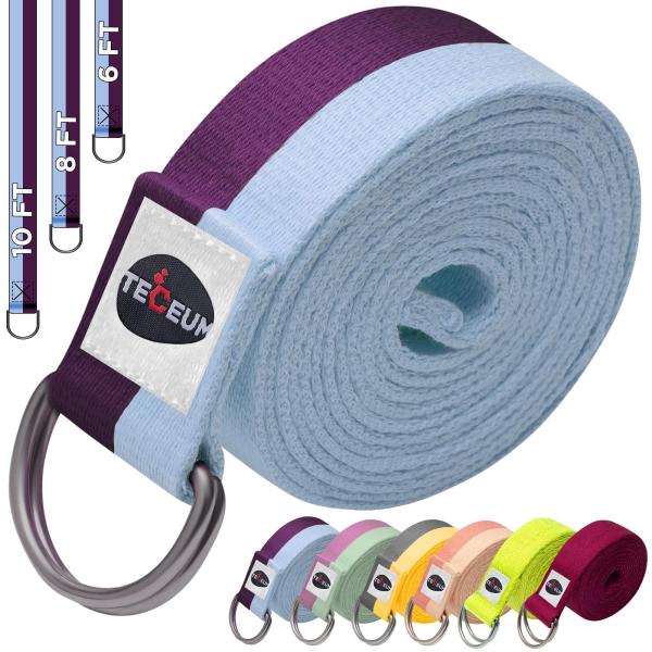 商品名: [NEW 2023] TECEUM Yoga Strap ? Cotton ? 6 ft 8 ft 10 ft (15+ colors) ? Adjustable Non-Slip Belt for Daily Yoga Prac...