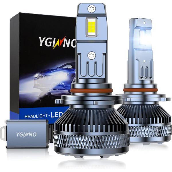 商品名YGINNO 9005 HB3 LEDヘッドライトバルブ 120W 24000ルーメン 700%輝度 LEDヘッドライト ハイパワー超高輝度LEDヘッドライト変換キット 6500K クールホワイト IP68防水 2個パックYGINNO...