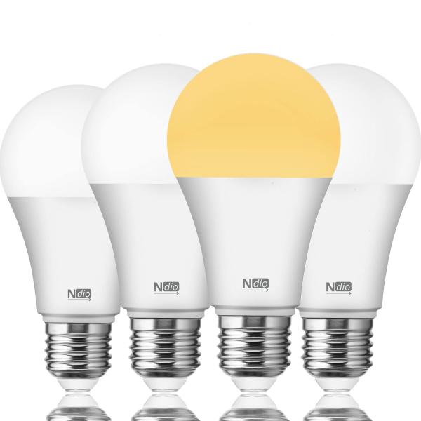商品名:  Dusk to Dawn - 4 Pack LED Sensor Light Bulb Automatic Light Bulb Outdoor Sensing, 6W 40 Watt Equivalent Standard B...
