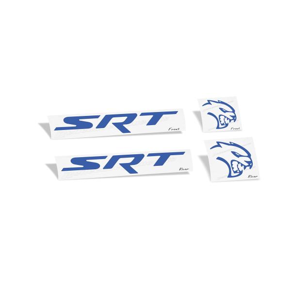 商品名:  Reflective Concepts 2021, 2023 Durango SRT Hellcat Front and Rear SRT Emblem Overlay Decal Stickers - (Color: Refl...