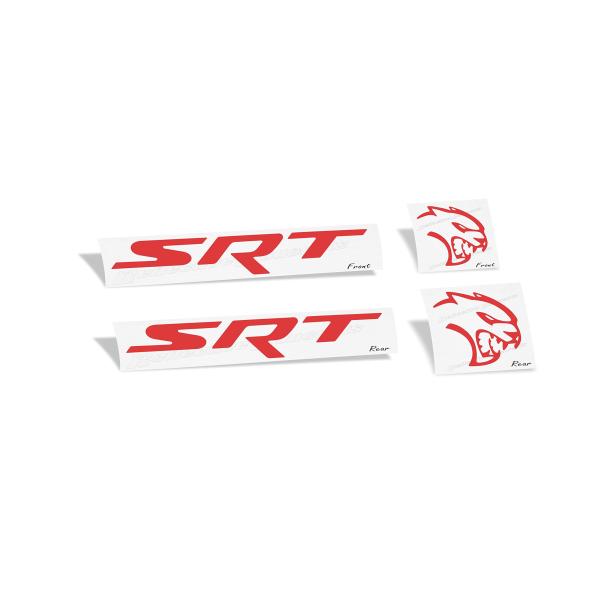 商品名:  Reflective Concepts 2021, 2023 Durango SRT Hellcat Front and Rear SRT Emblem Overlay Decal Stickers - (Color: Refl...