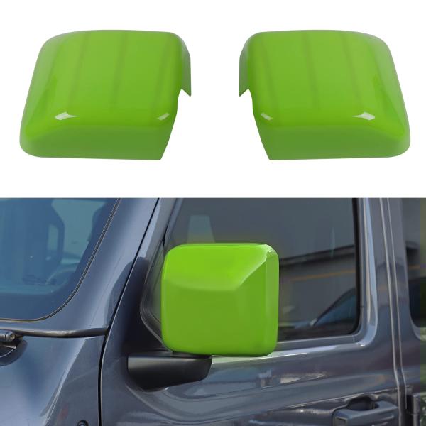 商品名: RT-TCZ ラングラー JL 左右 フロントサイドドア リアビューミラーカバートリム インテリアアクセサリー Jeep Wrangler JL JLU 2018-2022 グラディエーターJT用 (グリーン) RT-TCZ fo...