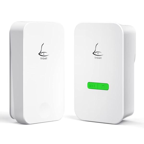 商品名:  Wireless Doorbell,Linbell Door Bell Ringer Wireless with 1 Self-powered Weatherproof Push Button and 1 Plug in Rec...