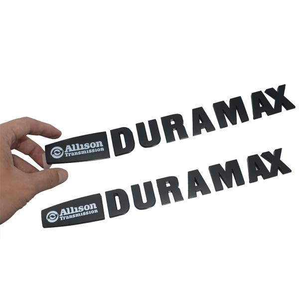 商品名:  2Pcs Allison Duramax Hood Badges Emblems Replacement for 2015 Silverado 2500hd 3500hd Sierra (White Black), CBFM-0...