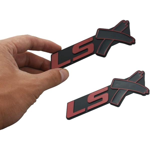 商品名Generic 2Pc Lsx Emblem 3D Self-Adhesive Badge Nameplate Replacement for Camaro Corvette LS LT SS (Red Black), CBFM-02...