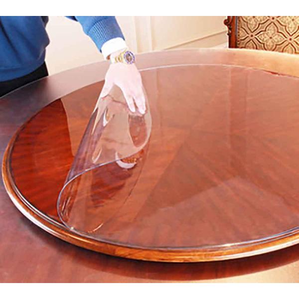 商品名:  Clear Round Table Cover Protector Vinyl Waterproof Plastic Tablecloth Anti-hot Table Mat Transparent Tablecloths C...