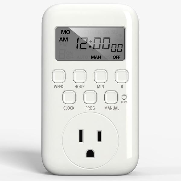 商品名:  BN-LINK Digital Timer Outlet, 7 Day Heavy Duty Programmable Timer, On/Off Programs 3-Prong Grounded, Indoor, for L...
