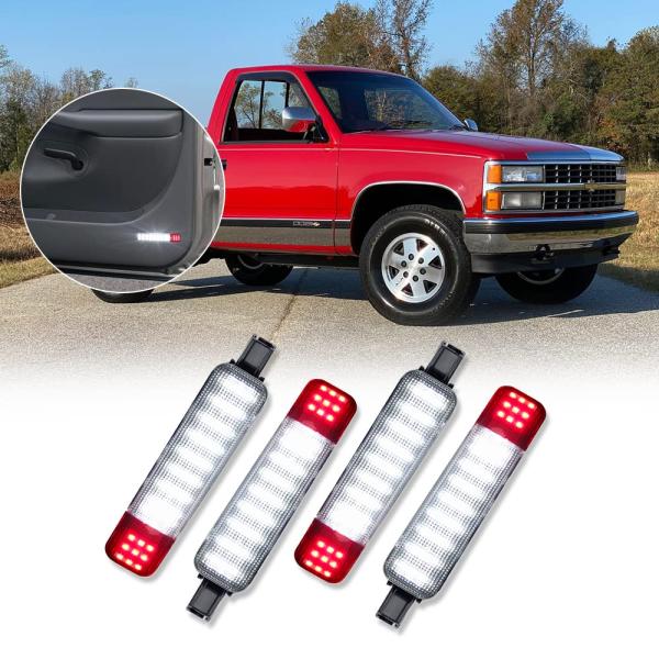 商品名:  D-Lumina LED Interior Door Lights Courtesy Light Assembly Full LED White &amp; Red for Silverado Sierra 1500 2500 ...