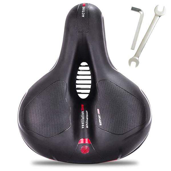 商品名: cqb-453 Most Comfortable Bike Seat Ergonomic Design Dual Shock Absorbing Bike Saddle Replacement Memory Foam Bicycl...