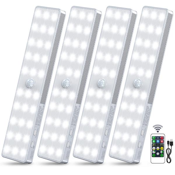 商品名:  LED Closet Lights, 30 LEDs Rechargeable Dimmable Motion Sensor Light Under Cabinet Lighting with Remote Control Wi...