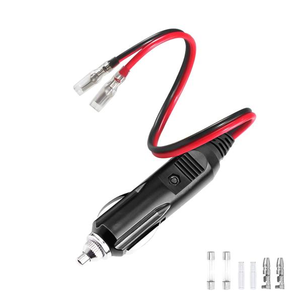 商品名:  1 Pack 12V Fused Cigarette Lighter Male Plug Replacement with Leads &amp; LED Indicator Light, Power Supply Access...
