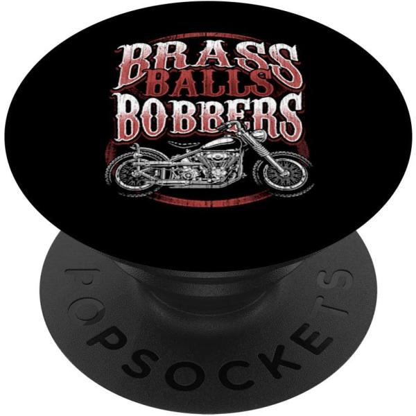 商品名Brass Balls Bobbers Biker Men Motorcycle PopSockets Swappable PopGripブランド：Motorcycle Gifts for Bikers NYC商品サイズ：高さ：0.8...