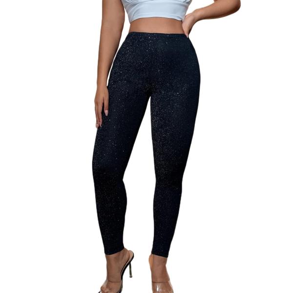 商品名:  Floerns Women's High Waisted Glitter Leggings Running Yoga Workout Pants Black Lブランド: Floerns商品サイズ: Large高さ: 25cm横...