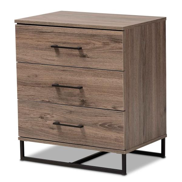 商品名: Baxton スタジオチェスト 木製 素朴なオーク/ブラック Baxton Studio Daxton Chest, 3-Drawer, Rustic Oak/Blackブランド: Baxton Studio商品サイズ: 3-Dr...