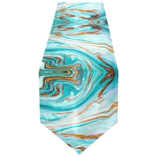 商品名:  ALAZA Double-Sided Juicy Turquoise Marble Teal Table Runner 18x72 Inches Long,Table Cloth Runner for Wedding Birth...