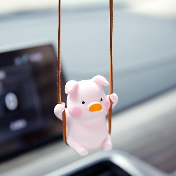 商品名:  YGMONER Super Cute Swinging Pig Car Mirror Hanging Ornament Car Interior Accessories (Pig)ブランド: YGMONER商品サイズ: Pigg...
