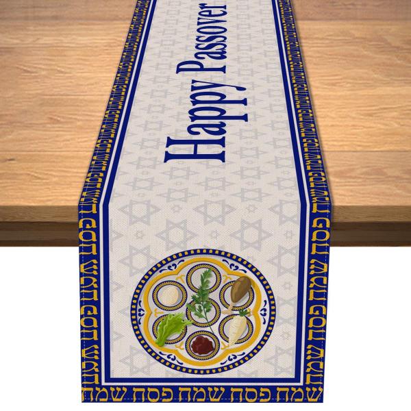 商品名:  Vohado Linen Happy Passover Table Runner Jewish Holiday Party Home Kitchen Dining Room Mantle Fireplace Decoration...