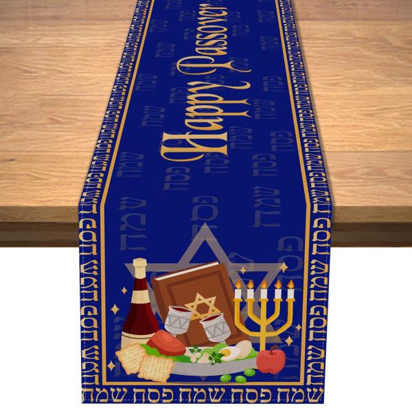 商品名:  Vohado Linen Happy Passover Table Runner Jewish Holiday Party Dining Room Kitchen Home Mantle Fireplace Decoration...